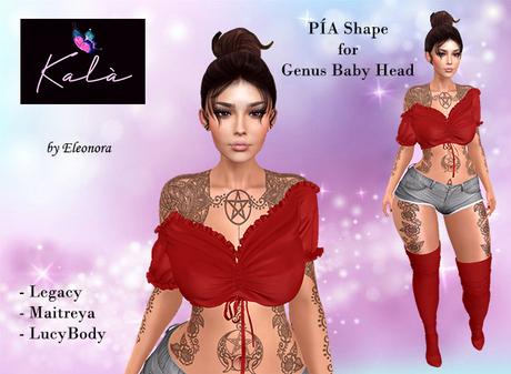 Second Life Marketplace - PIA Shape by KALA| GENUS Baby Face W001| Maitreya, Legacy & LucyBody